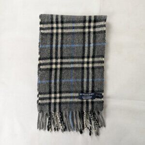 Burberry | Accessories | Burberry Iconic Check Gray Cashmere Scarf ...